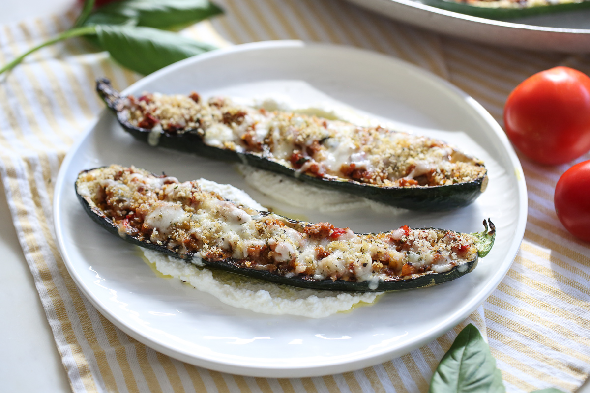 Grilled Stuffed Zucchini - Our Best Bites