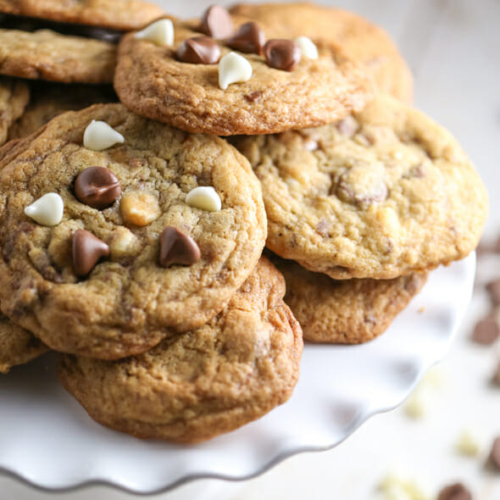 Toffee Chocolate Chip Cookies - Our Best Bites
