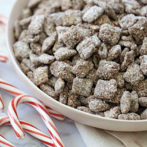 Chocolate Peppermint Chex Mix - Our Best Bites
