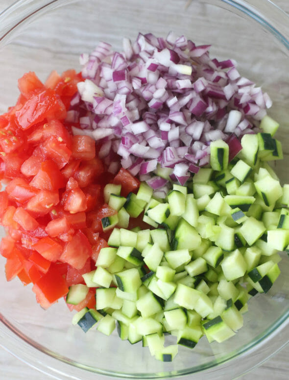 Greek Salsa with Pita Chips - Our Best Bites