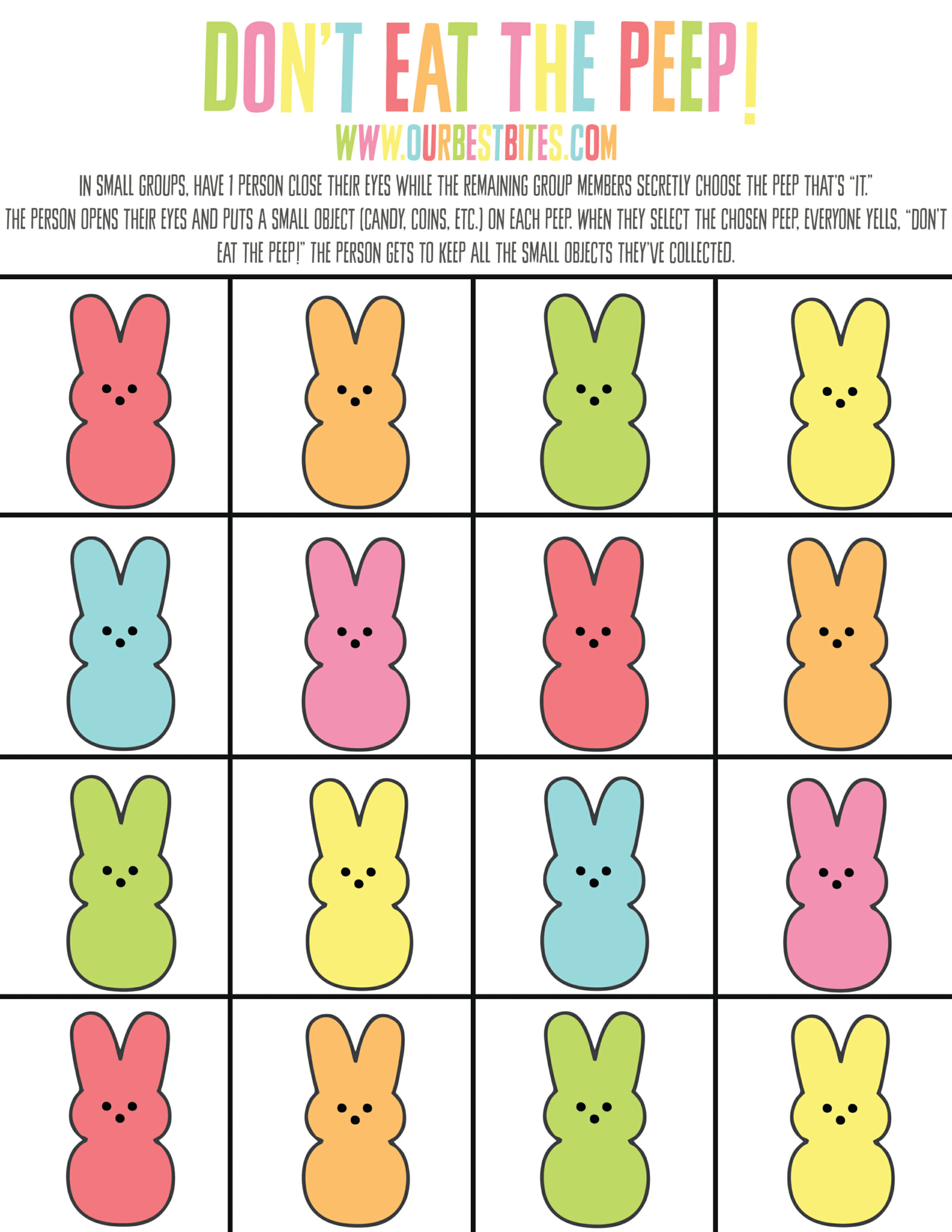 Easter Peeps Printables - Our Best Bites