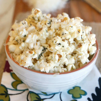 Herbed Garlic-Parmesan Popcorn - Our Best Bites