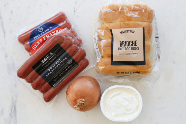 Seattle Style Hot Dogs with Cream Cheese and Grilled Onions - Our Best ...