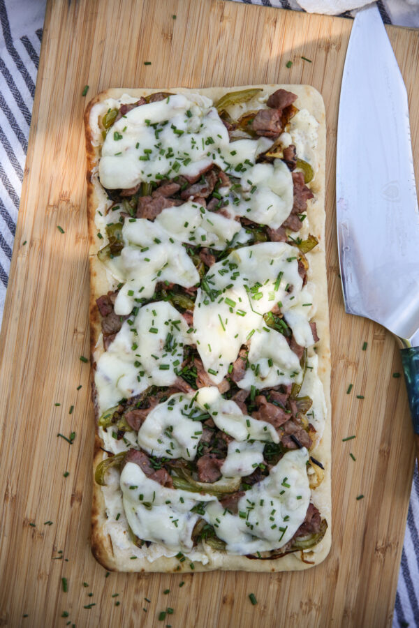 Cheesesteak Flatbread - Our Best Bites