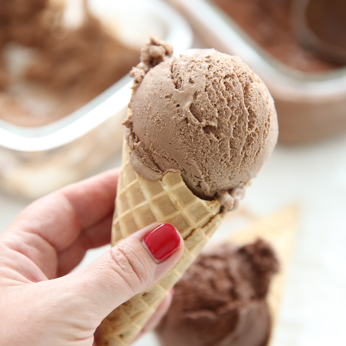 Easy Chocolate Ice Cream (Egg Free) - Our Best Bites